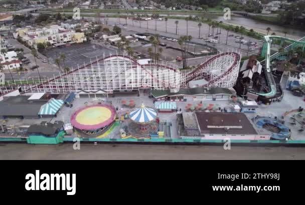 The Giant Dipper is a historic wooden roller coaster located at the ...