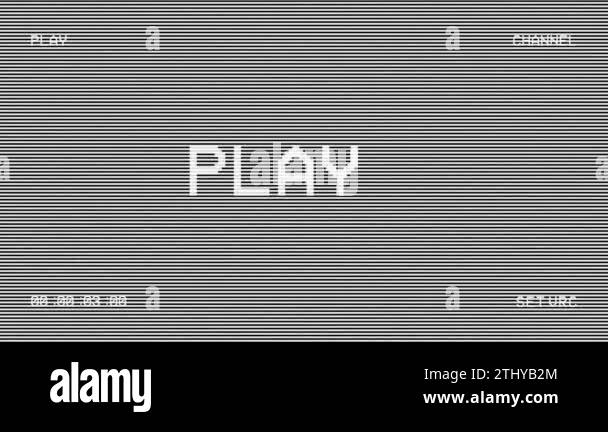 Vintage VHS (Video Home System) defects noise and artifacts effect ...