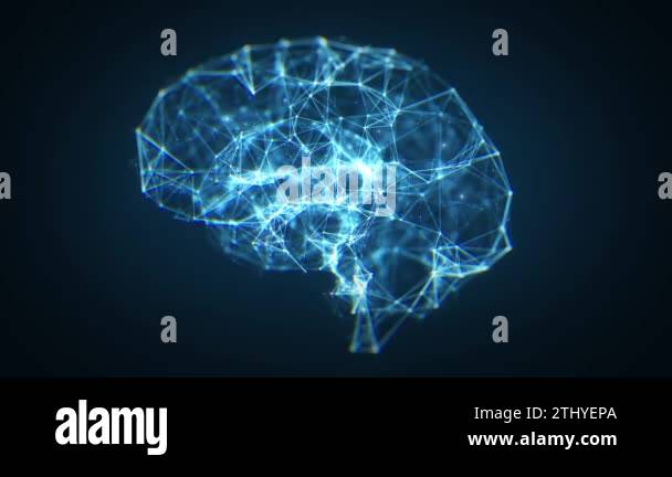 Abstract Technology Cyber Brain Plexus Background Fx/ 4k animation of ...