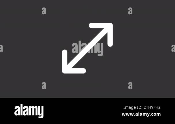 Animated enlarge white line ui icon. Magnify digital text. Seamless ...