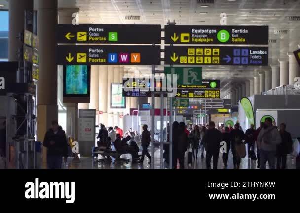 Baggage Claim and Immigration sign at international airport Stock Video ...