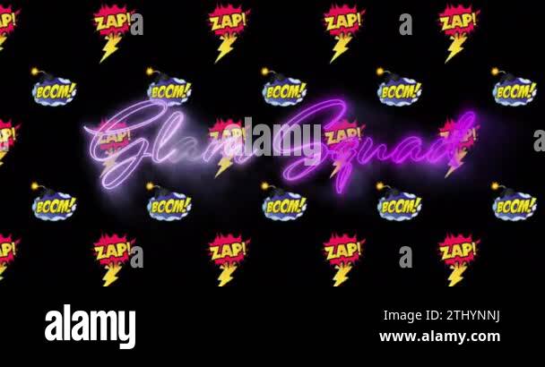 Animation glam squad text in Stock Videos & Footage - HD and 4K Video ...