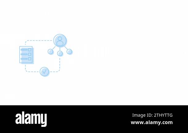 Animated computer network elements. Connections and access. Full sized ...