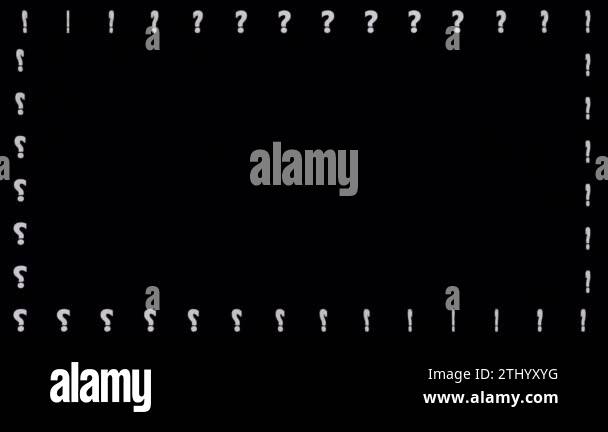 White Question Mark Frame Isolated loop on alpha background Stock Video ...