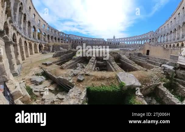 Pula Amphitheater or Coliseum of Pula is a well-preserved Roman ...