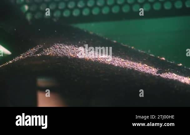 closeup view inside of the combine harvester. High quality 4k footage ...