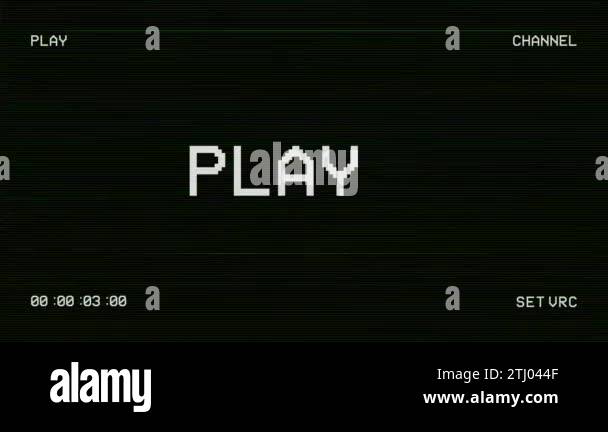 Vintage VHS (Video Home System) defects noise and artifacts effect ...