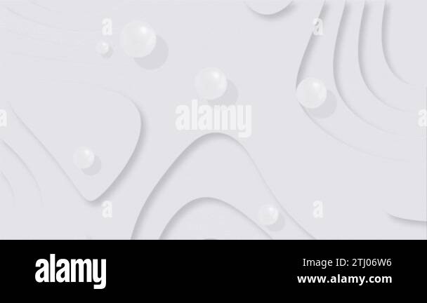 Abstract white liquid background with shape layer design. Cut out ...