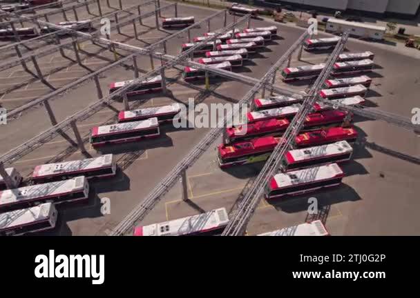 Toronto, Ontario, Canada - September 9, 2022: The park of new TTC BUSES ...