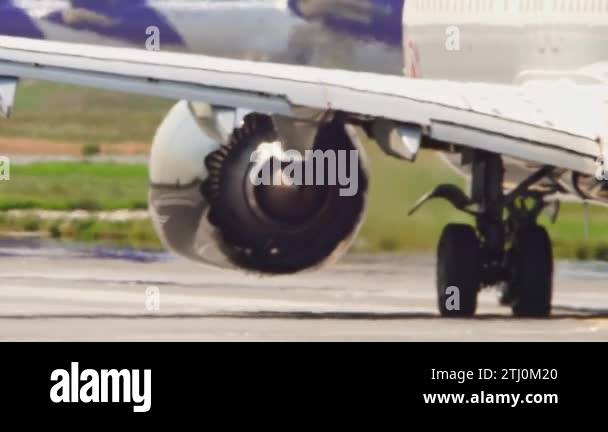 Jet engine with shimmer haze and distortion or formation of a ...