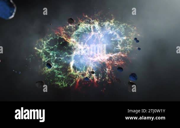 Galaxy Space flight exploration space rock scence through outer space ...