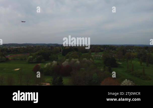 Low Level Flight of an Airplane and Approaching to London Luton Airport ...