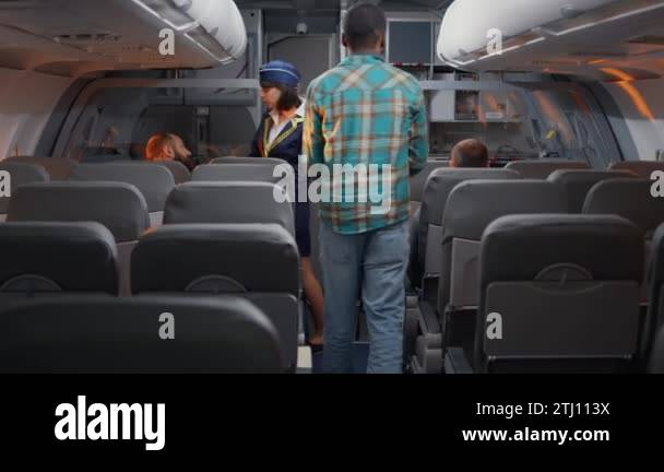 People talking to flight attendant Stock Videos & Footage - HD and 4K ...