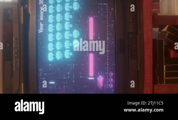 Vertical of 8-bit game on screen of retro TV Stock Video Footage - Alamy