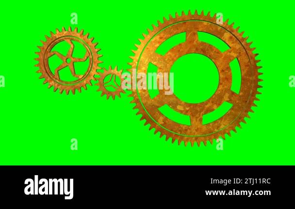 Isolate Rotating Gears loop Stock Video Footage - Alamy