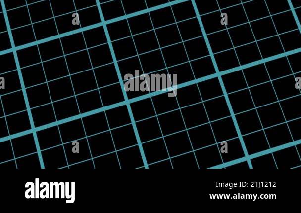 Green tile grid with fast electric animation background. 2D computer ...