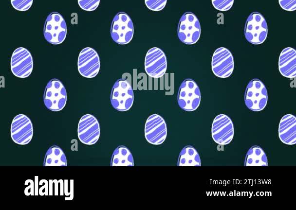 Animation of lopping digital eggs with multiple patterns on shell ...