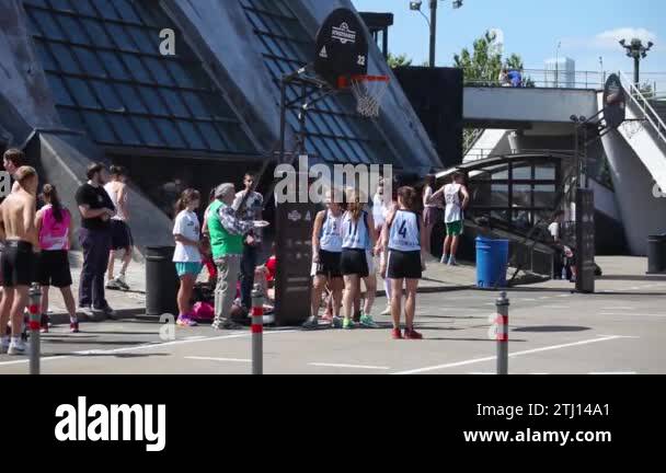 Girls playing basketball outside Stock Videos & Footage - HD and 4K ...