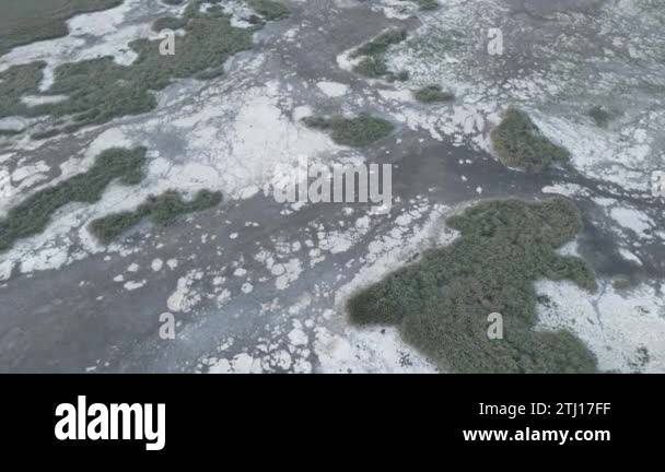 Geology.Dried-up riverbeds and lakes. Drought, global warming and ...