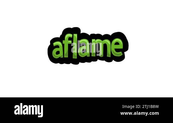 White screen animation video written AFLAME Stock Video Footage - Alamy