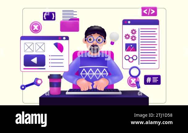Programmer vector Stock Videos & Footage - HD and 4K Video Clips - Alamy