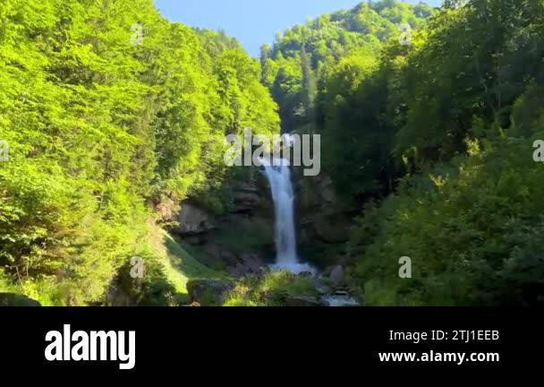 Waterfalls Giessbach in the Bernese Oberland, Switzerland. Giessbach ...