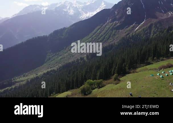 Beautiful Lush Forest And Snow-Capped Mountains Views From Sar Pass ...