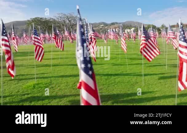 Aerial scenic footage of the installation on display at the corner of ...