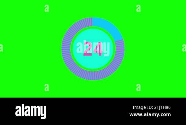 Countdown timer from 30 to 0 seconds realtime. Modern flat design of ...