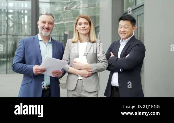 Group portrait outside building Stock Videos & Footage - HD and 4K ...