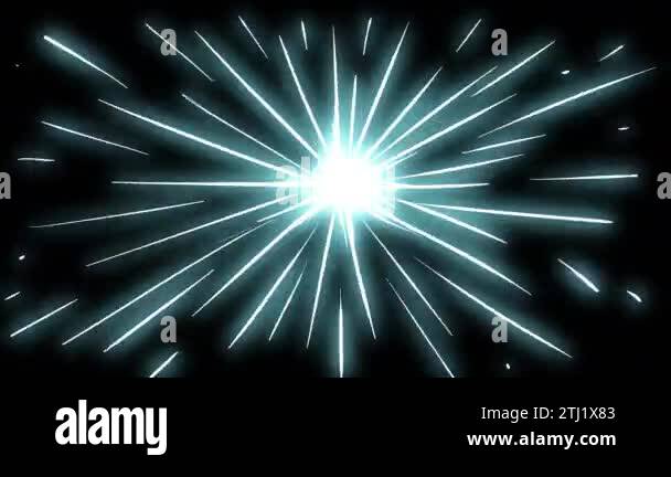 Shining 2D sparks on a black background. Animation of cartoon sparks in ...