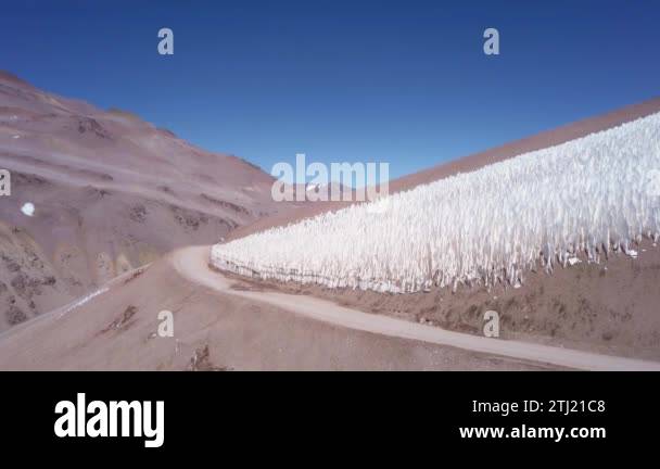aerial view of the dry and arid, picturesque landscape of the agua ...
