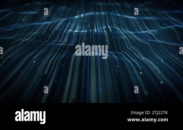 Abstract Wave Of Light Strings Flowing Background/ 4k animation of an ...