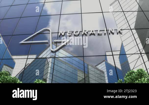 June 2022, Editorial use only, 3D animation, Neuralink corporation logo ...