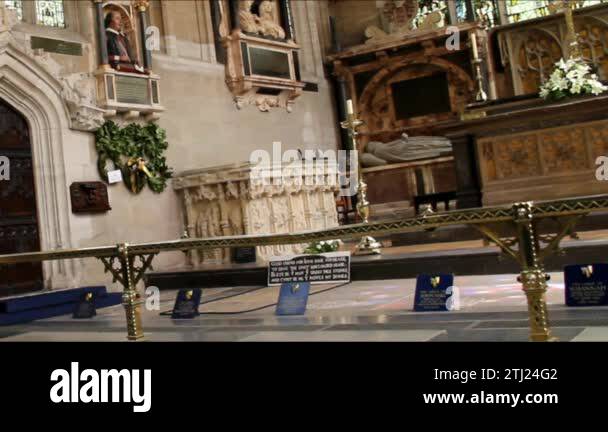 William shakespeare is buried in the holy trinity church Stock Videos ...