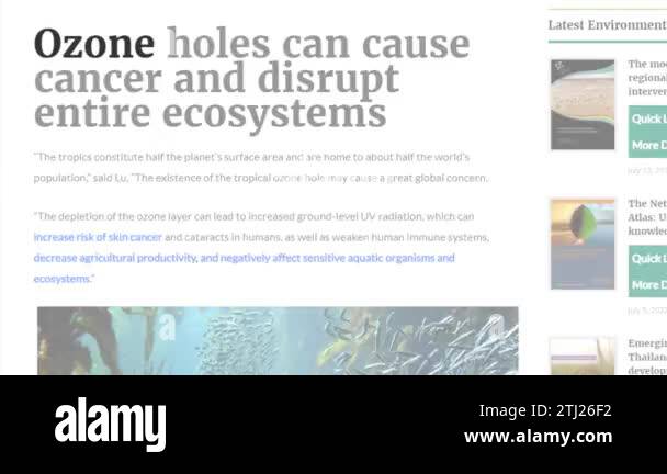 4k Earth ozone layer news internet journalism stop motion animation ...