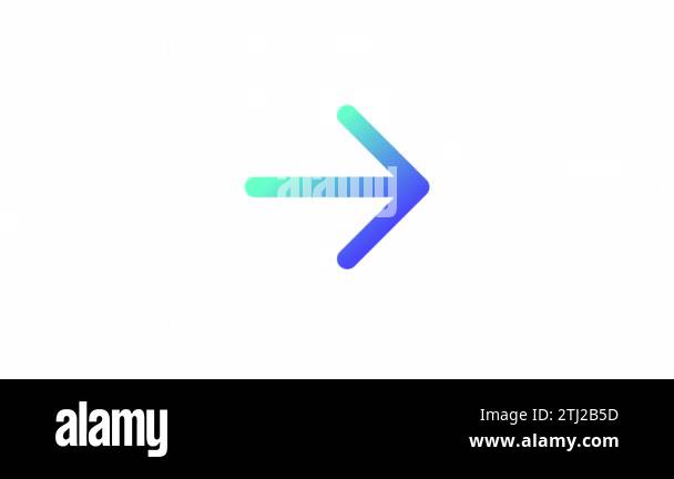 Animated next step gradient ui icon. Move forward arrow. Seamless loop ...