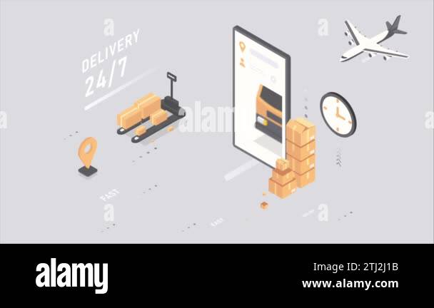 Isometric parcel box road Stock Videos & Footage - HD and 4K Video ...