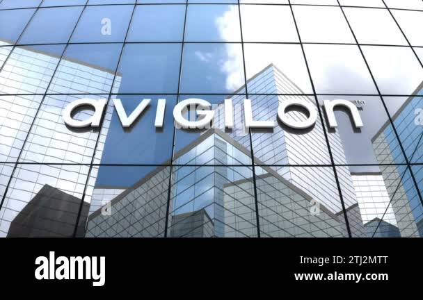May 2018, Editorial use only, 3D animation, Avigilon Corporation logo ...