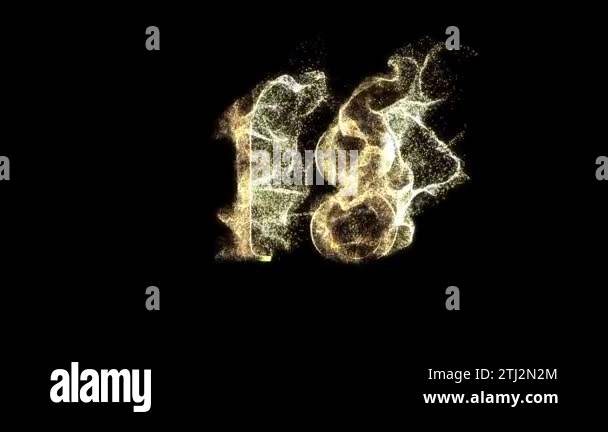 Golden number 18 from particles, numbering, eighteen, golden numbers ...