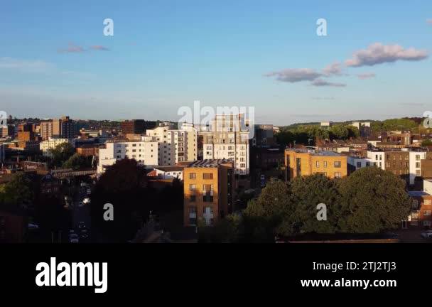 Editorial Use Unreleased Video Clip of City Center of Luton Town of ...