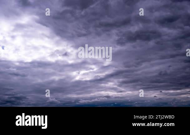 Timelapse of dramatic storm clouds moving in the sky. Dramatic ...