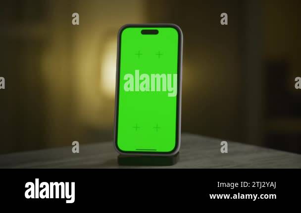 Chroma Key Smartphone Reveal, pivoting around green screen smart phone ...