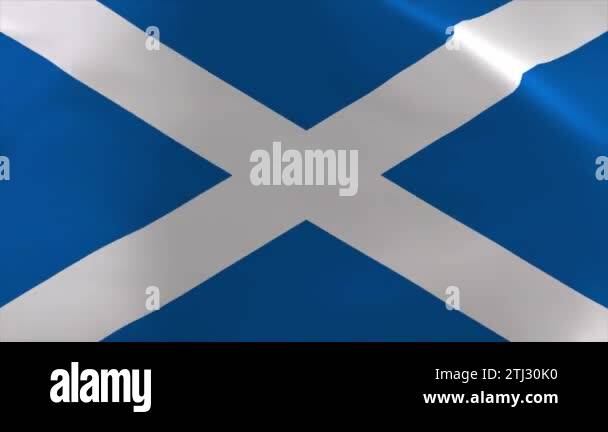 Scotland Flag Waving Flag Animation 4K Moving Wallpaper Background ...