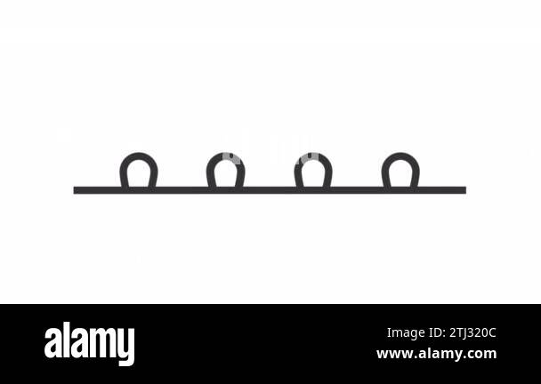 Animated seeds loader. Sowing seeds in row upload, simple line loading ...