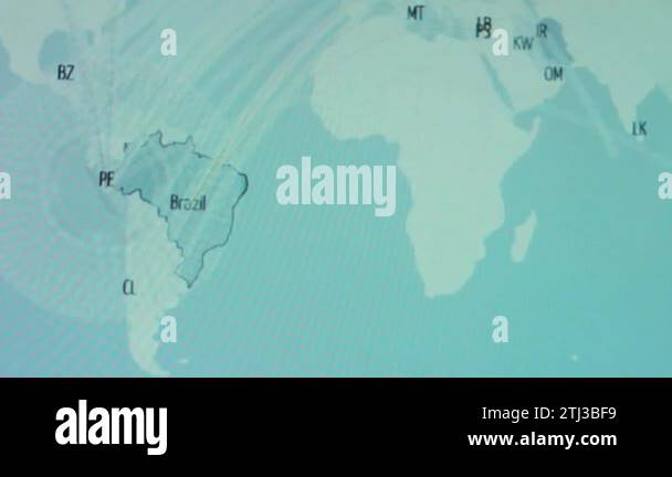 World map with different targets for cyber attack. Hacking and ...
