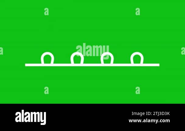 Animated seeds white line loader. Sowing seeds in row upload, simple ...