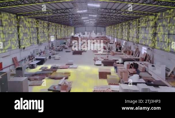 Modern warehouse concept. Large warehouse of a modern factory ...