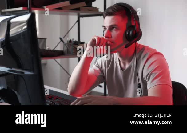 Programmer Thinking Cloud Computing Pensive Man Thinking Of Cyber Security Code For Digital