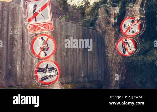 Funny road signs. The toilet is not here, it is forbidden to urinate ...